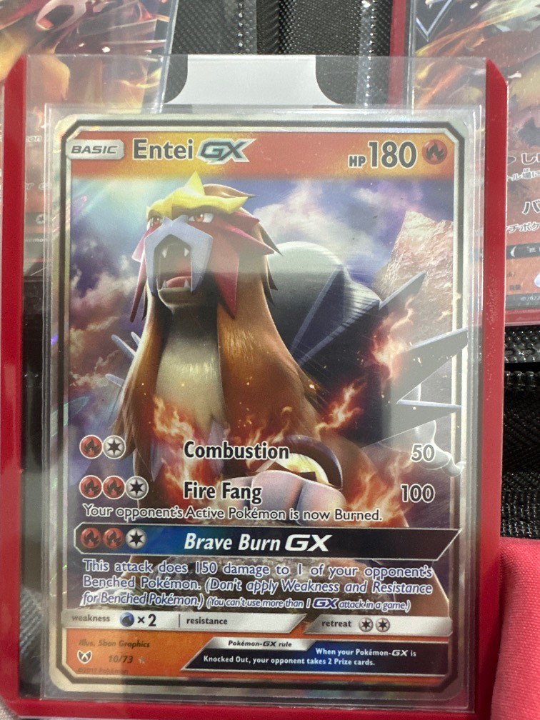 Pokemon card tcg entei gx, Hobbies & Toys, Toys & Games on Carousell