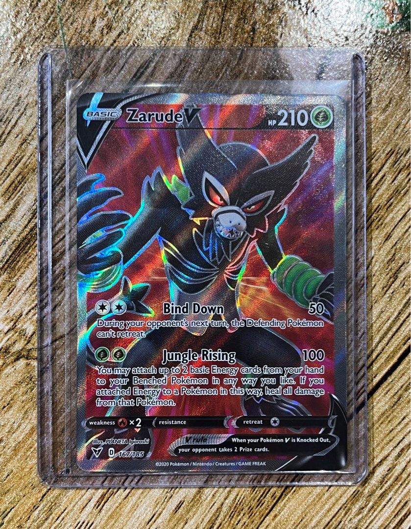 Pokemon cards, Zarude V, full art, ultra rare, vivid voltage, Hobbies ...