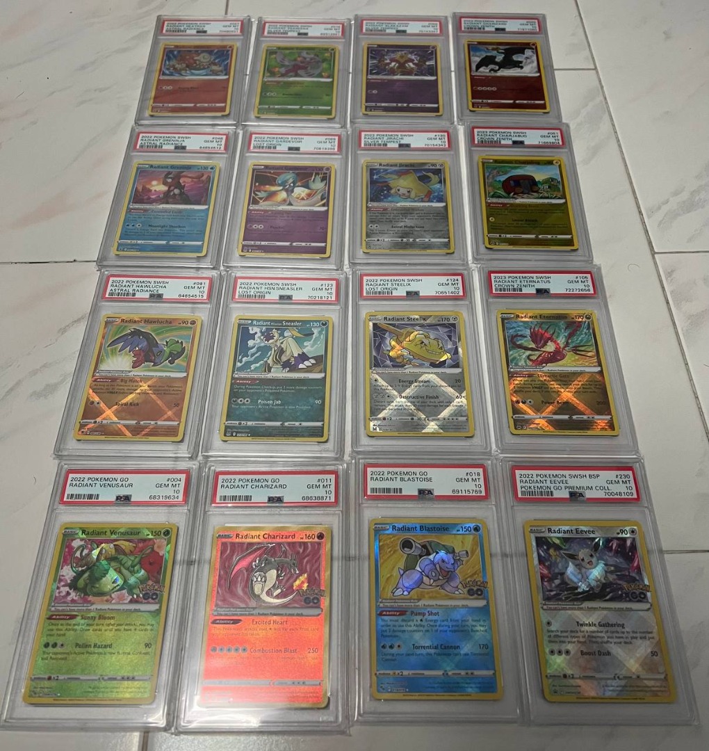 Pokemon TCG: Full Radiant Pokemon Set PSA 10, Hobbies & Toys, Toys ...