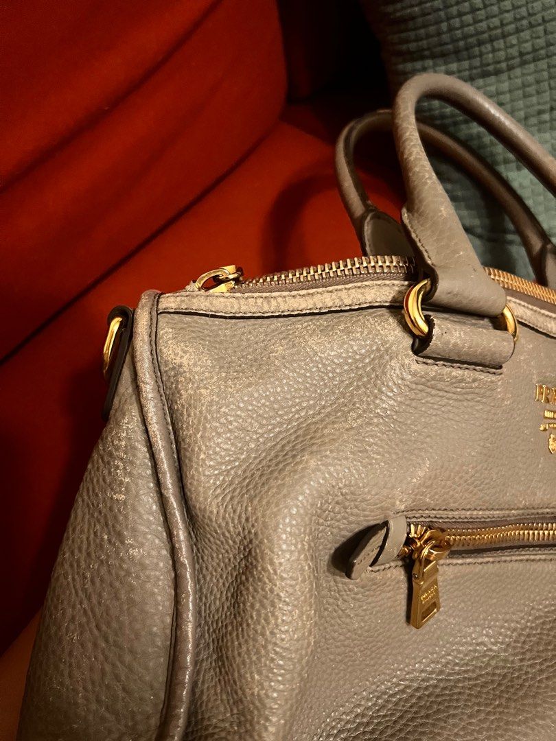 Prada Agrilla Vitello Daino Leather Authentic, Luxury, Bags & Wallets on Carousell