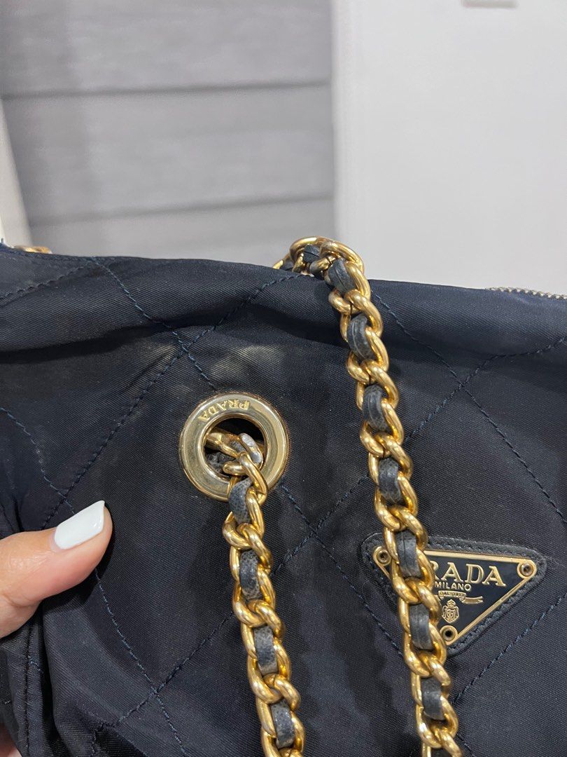 Prada Chain bag (nylon), Luxury, Bags & Wallets on Carousell