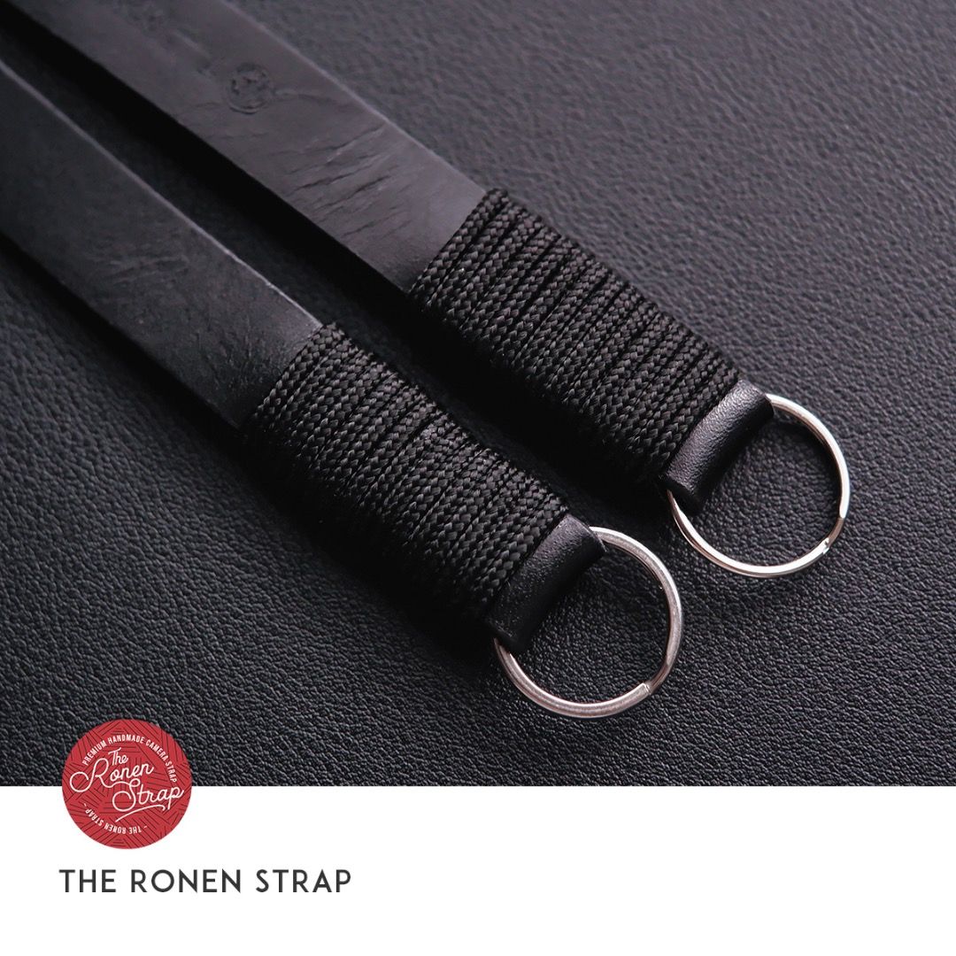 PREMIUM QUALITY LEATHER WITH BRAIDED PARACORD PAD CAMERA STRAP FOR ...