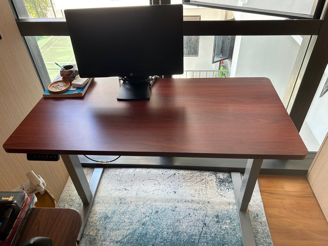 Programmable adjustable electric study table, Furniture & Home Living ...