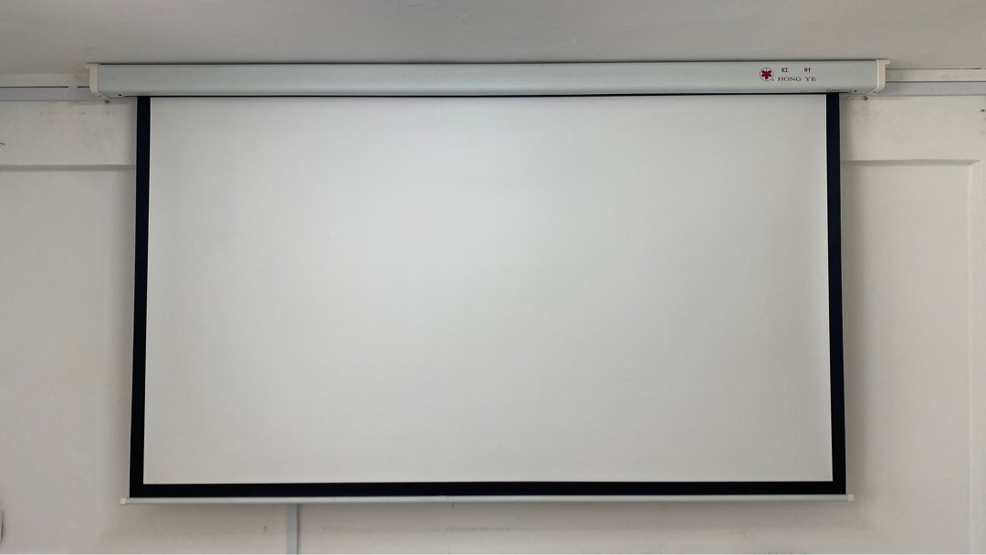 Projector screen (electric motor) 100inch, TV & Home Appliances, TV ...