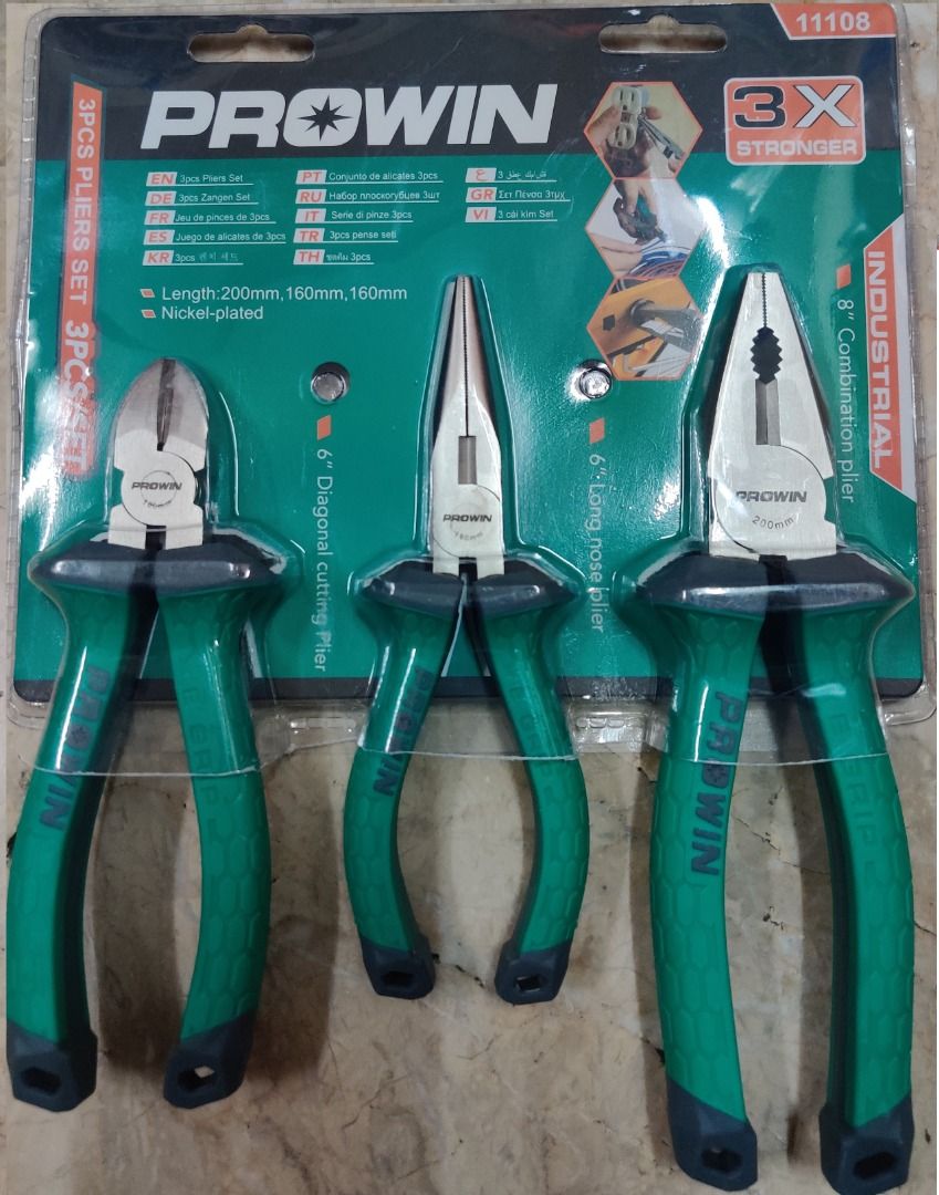 prowin 3pc pliers set, Commercial & Industrial, Construction Tools ...