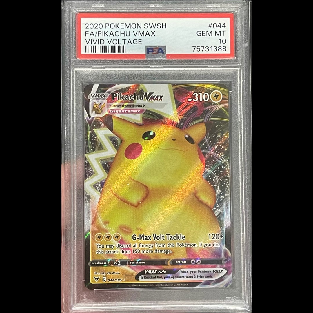 PSA10 Pokemon Pikachu VMax Full Art English Graded Slab TCG Card (Sealed), Hobbies & Toys, Toys ...