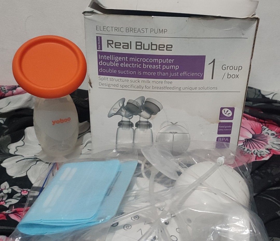 Real bubee electric breast pump with free yoboo milk catcher and milk ...