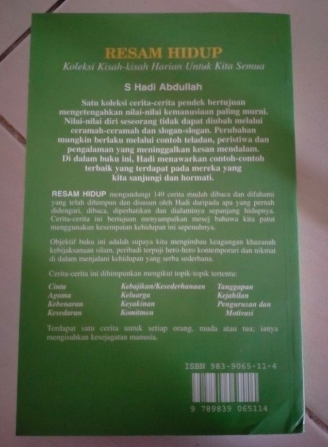 Resam Hidup - S. Hadi Abdullah, Hobbies & Toys, Books & Magazines, Storybooks on Carousell