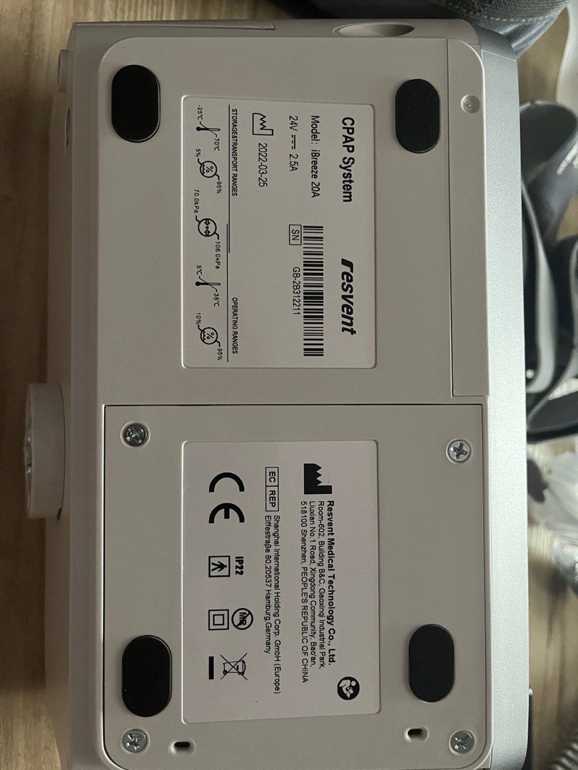 RESVENT CPAP MACHINE, Health & Nutrition, Medical Supplies & Tools on ...