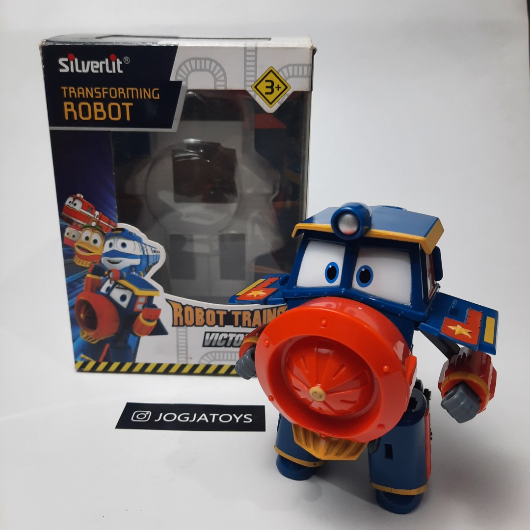 Mainan Robot Trains Victor Action Figure Original Silverlit Transformer ...