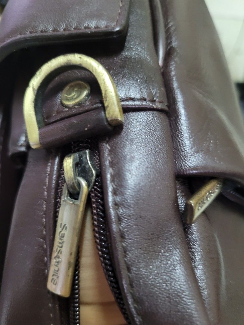 SAMSONITE FULL GRAIN COWHIDE LEATHER BRIEFCASE PORTFOLIO BUSINESS CASE ...