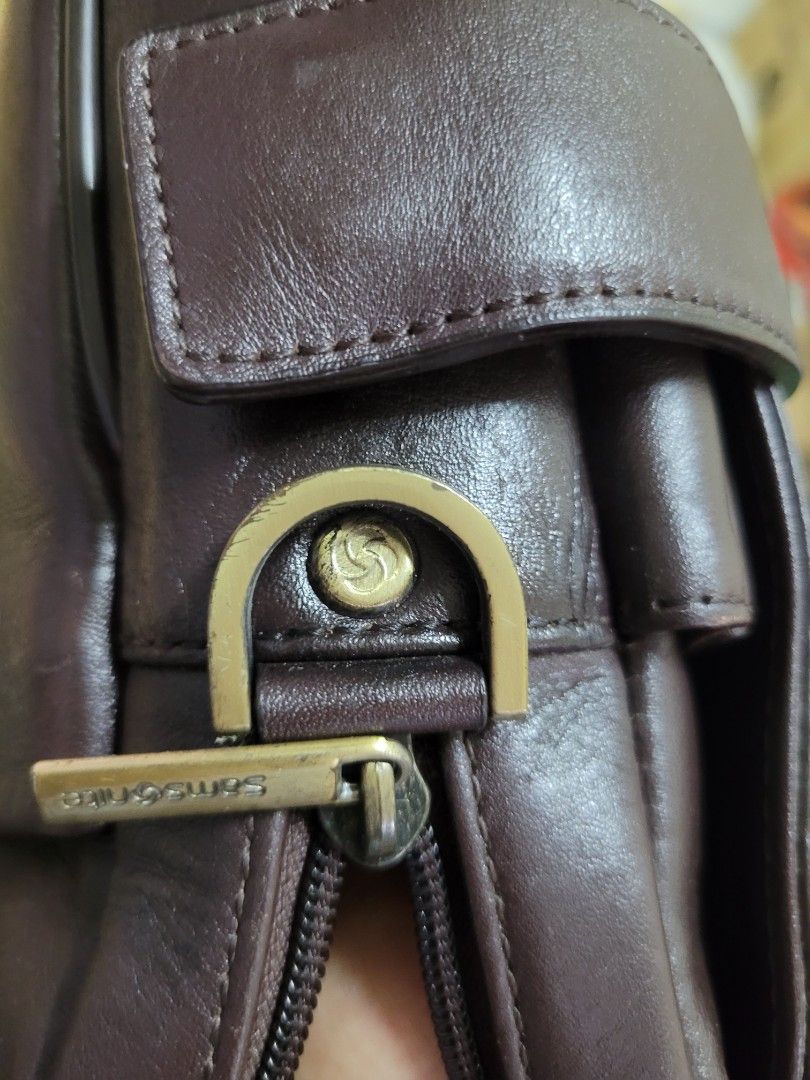 SAMSONITE FULL GRAIN COWHIDE LEATHER BRIEFCASE PORTFOLIO BUSINESS CASE ...
