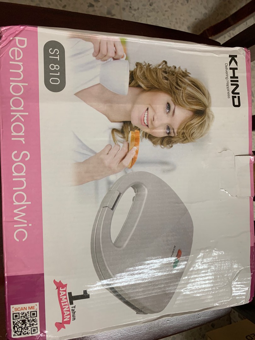 Khind Sandwich Toaster ST810 Electric Appliances, TV & Home Appliances ...