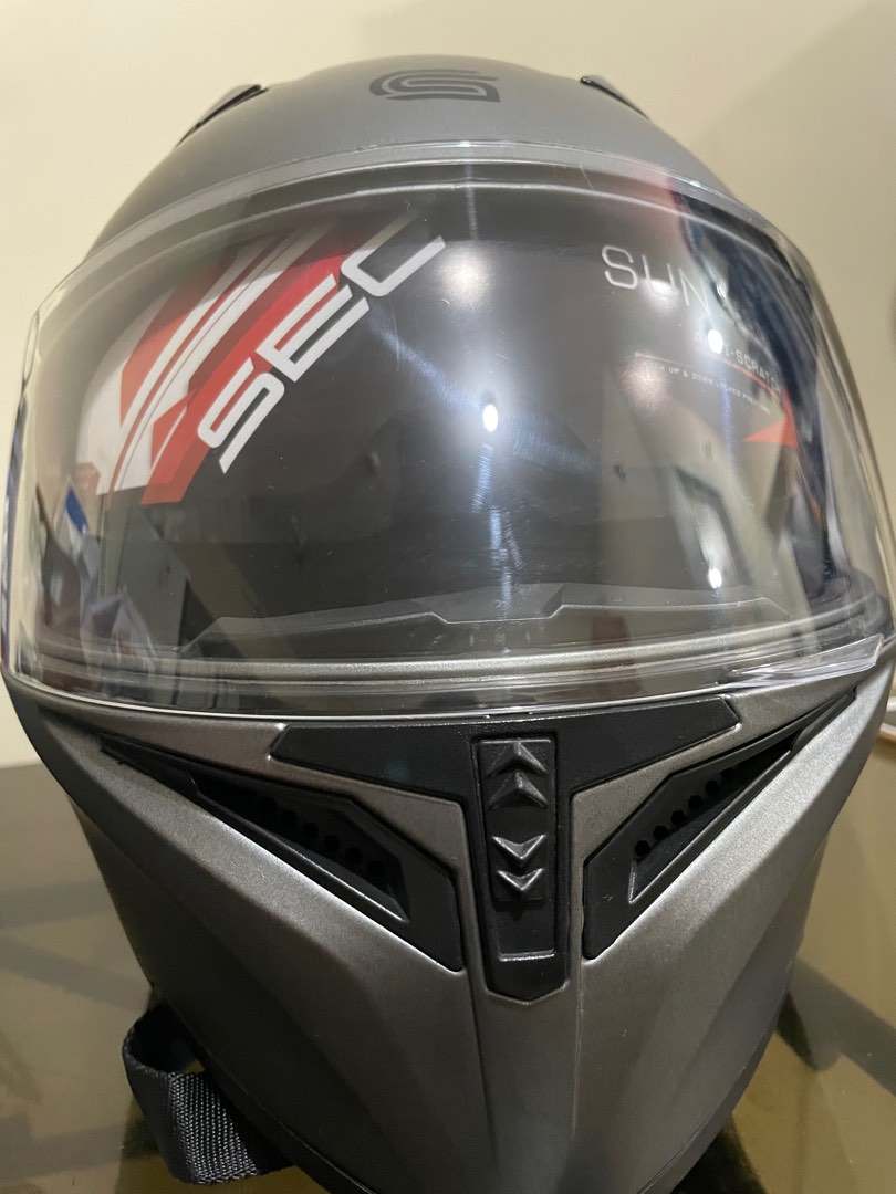 SEC DUAL VISOR MODULAR FULL FACE HELMET on Carousell
