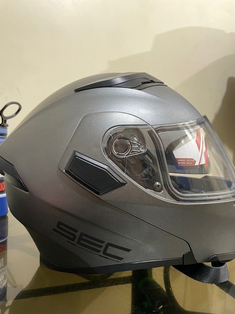 SEC DUAL VISOR MODULAR FULL FACE HELMET on Carousell