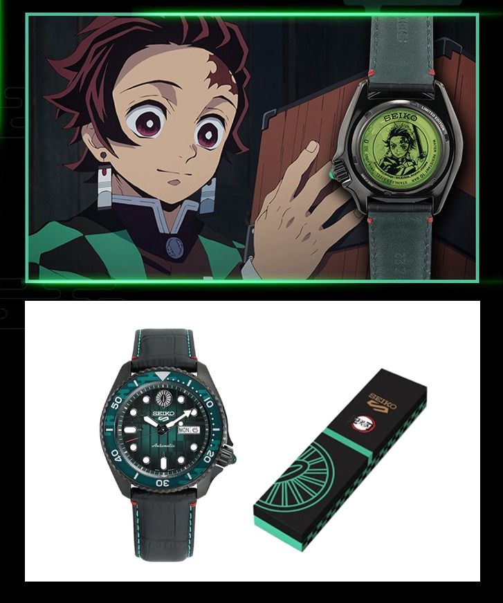 Seiko 5 Sports 5仔 x 鬼滅之刃 灶門炭治郎 機械手錶 SRPJ23K1 限量500 Demon Slayer Tanjiro ...