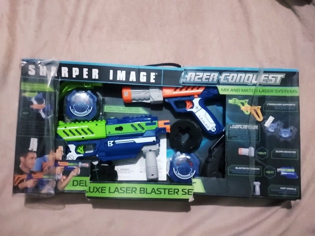 Sharper Image Lazer Conquest Deluxe Laser Blaster Set on Carousell