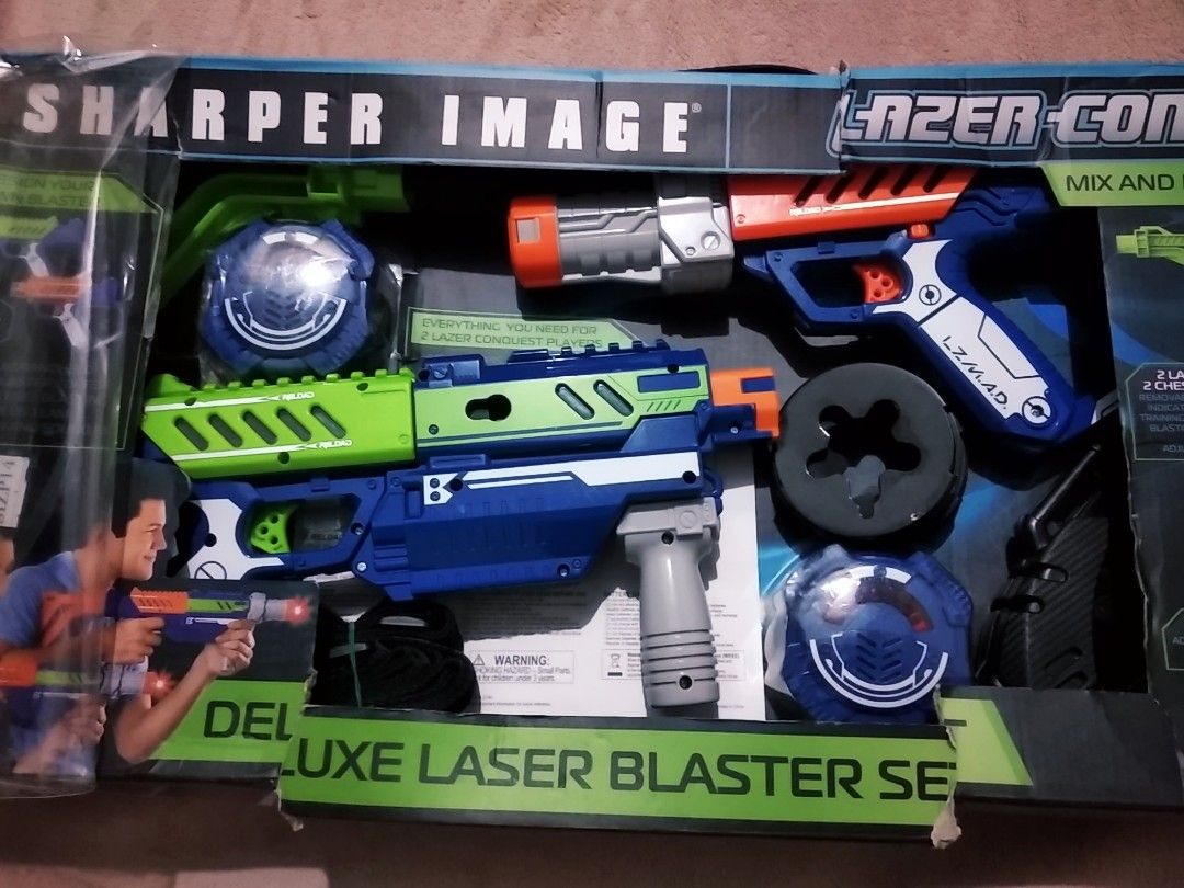 Sharper Image Lazer Conquest Deluxe Laser Blaster Set on Carousell