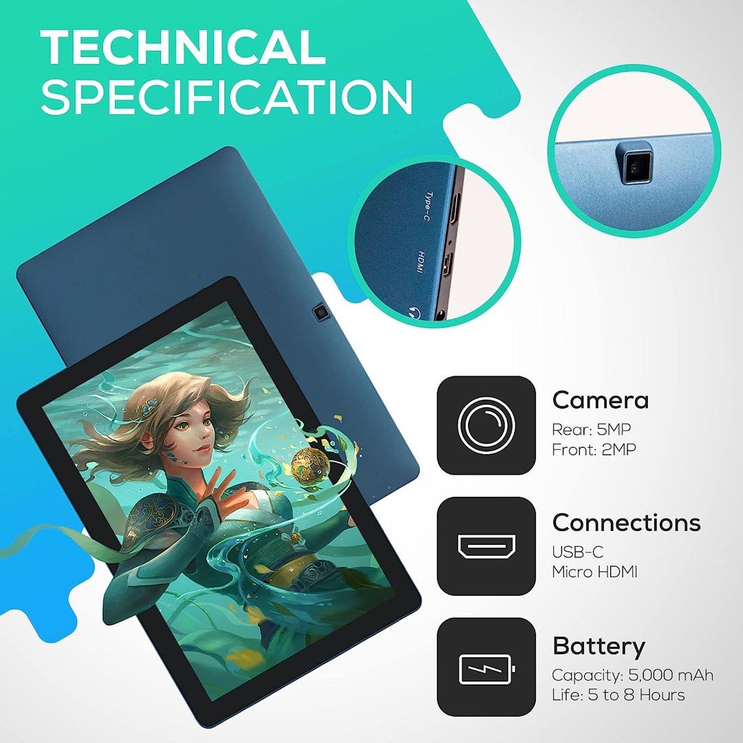 (FREE SHIPPING) Simbans PicassoTab X / drawing tablet with screen ...