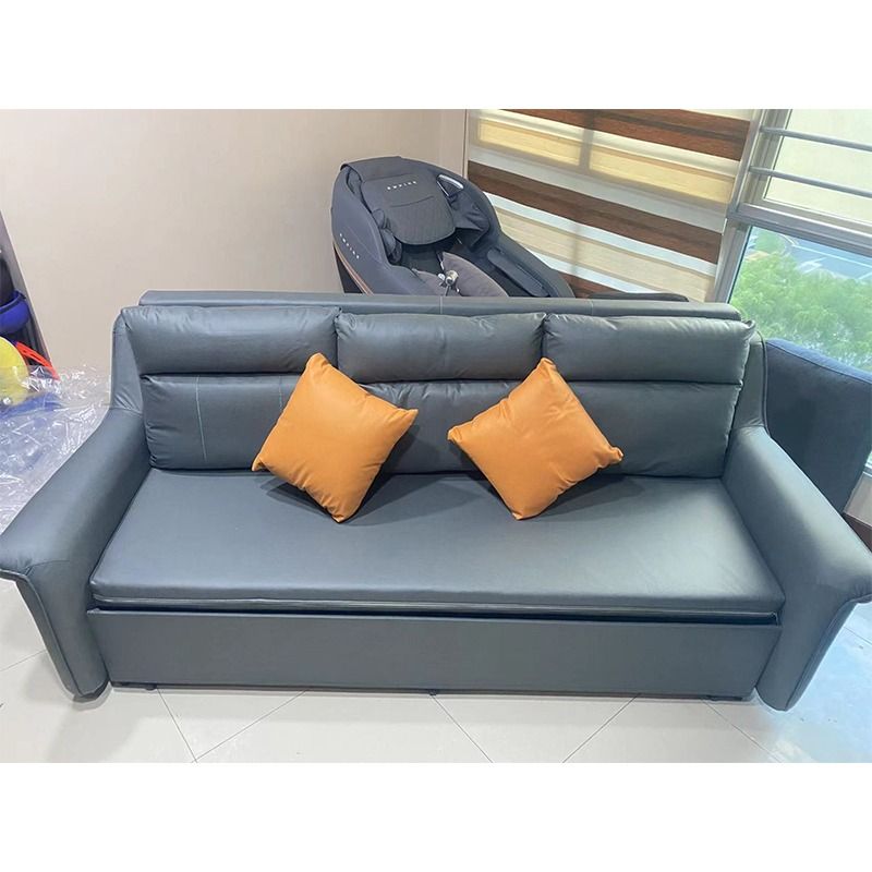 Sofa bed with storage Small living room sofa Solid wood storage box ...