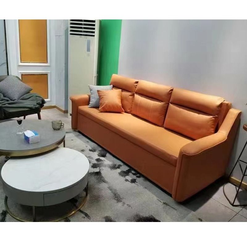 Sofa bed with storage Small living room sofa Solid wood storage box ...