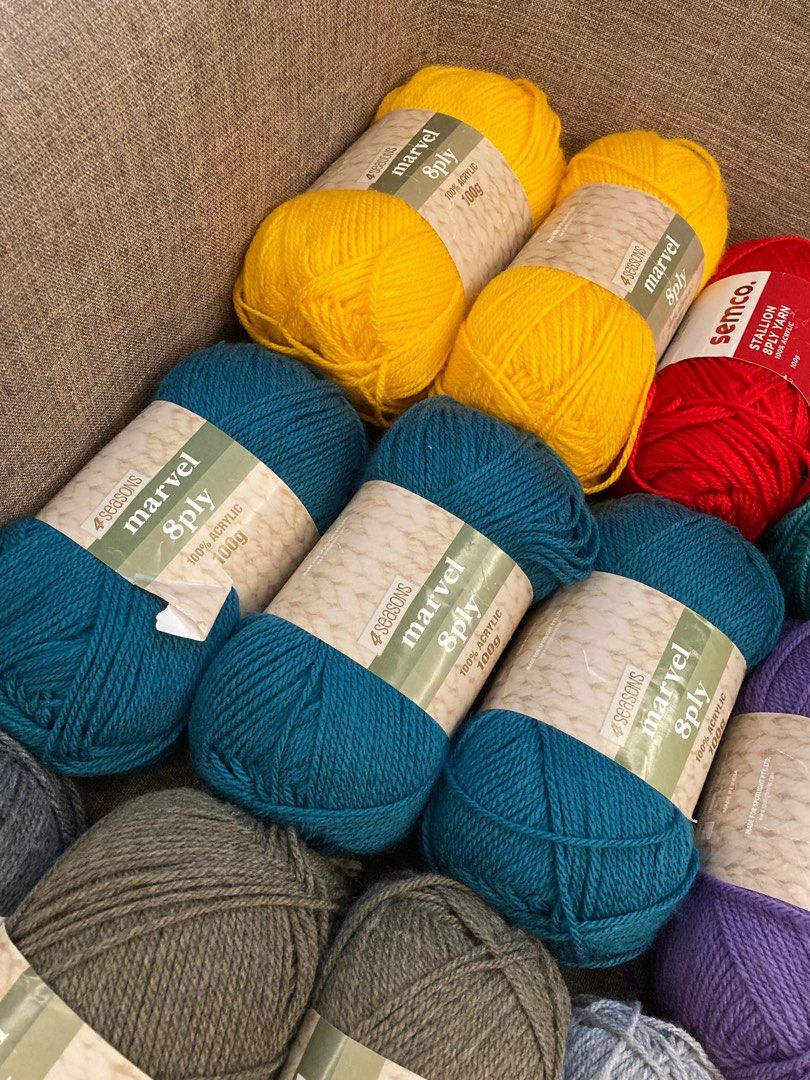 Spotlight Marvel Stallion 8ply Acrylic Yarn 100g, Hobbies & Toys ...