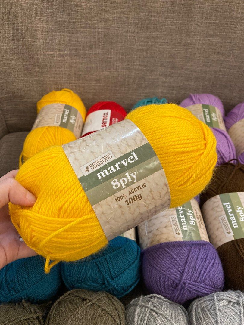 Spotlight Marvel Stallion 8ply Acrylic Yarn 100g, Hobbies & Toys ...