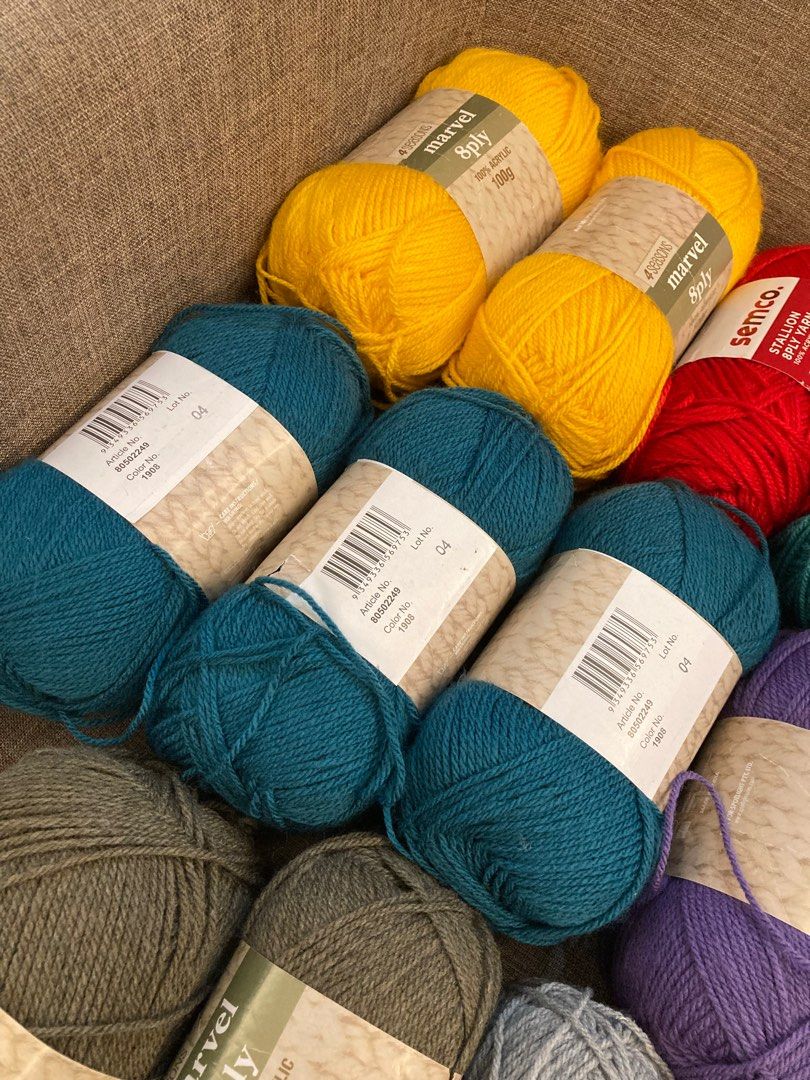 Spotlight Marvel Stallion 8ply Acrylic Yarn 100g, Hobbies & Toys ...