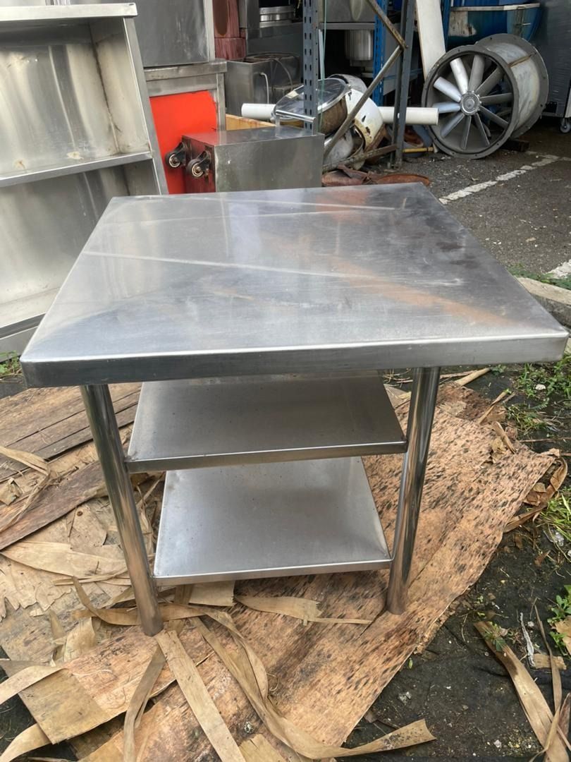 Stainless steel 3 tier work table, Furniture & Home Living, Kitchenware ...