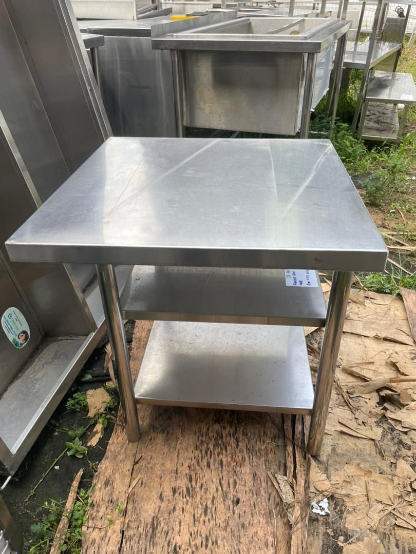 Stainless steel 3 tier work table, Furniture & Home Living, Kitchenware ...