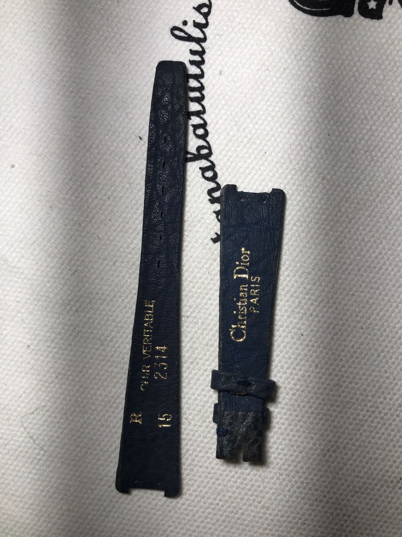 Strap Christian Dior Navy 15mm, Barang Mewah, Jam Tangan di Carousell