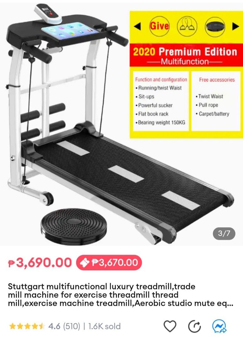 Stuttgart multifunctional luxury treadmill,trade mill machine for ...