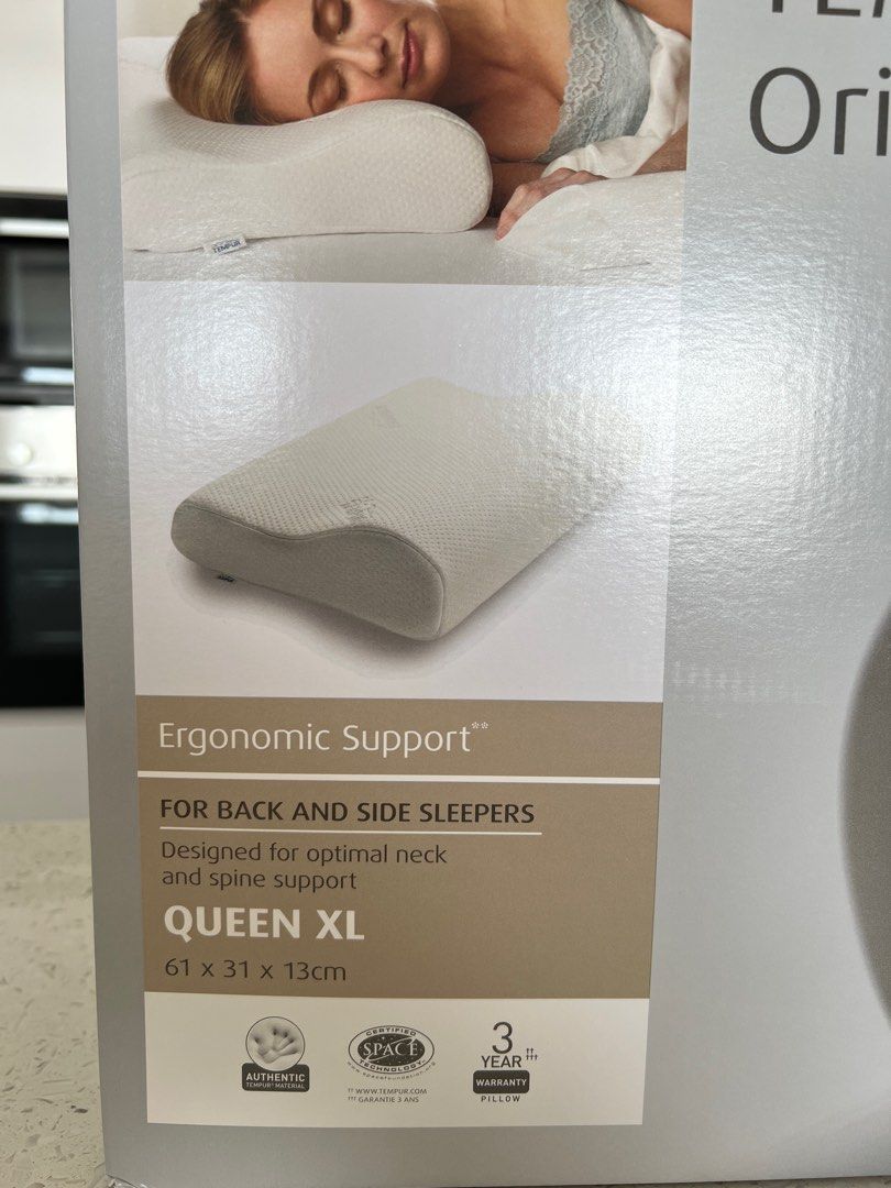 Tempur Original Pillow Queen XL, Furniture & Home Living, Bedding ...