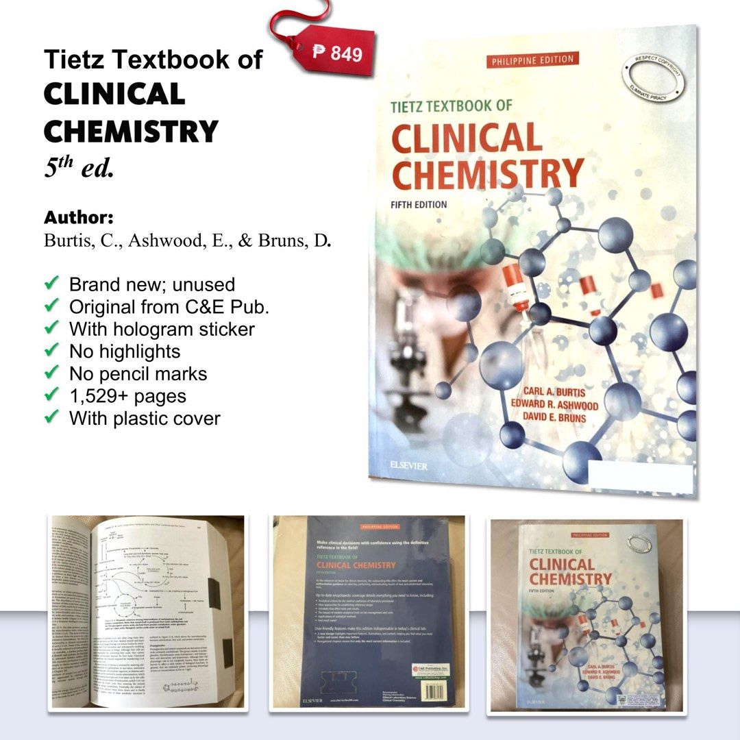TIETZ Textbook of Clinical Chemistry 5th Edition MEDTECH BOOK, Hobbies ...