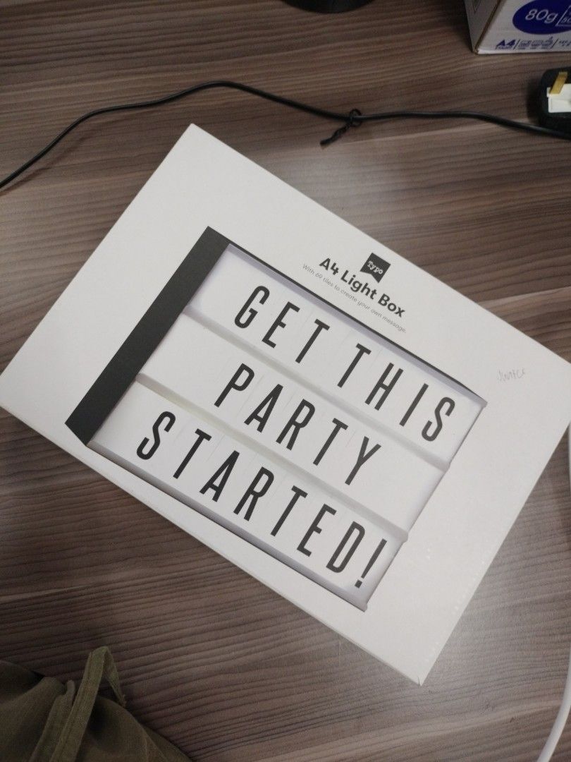 Typo A4 Light Box, Furniture & Home Living, Home Decor, Frames ...