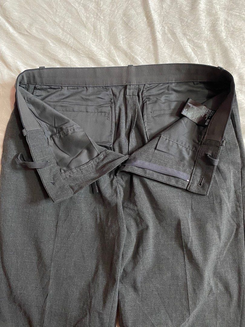 Uniqlo EZY Ankle Pants 2 Way Stretch (Gray), Men's Fashion, Bottoms, Trousers on Carousell