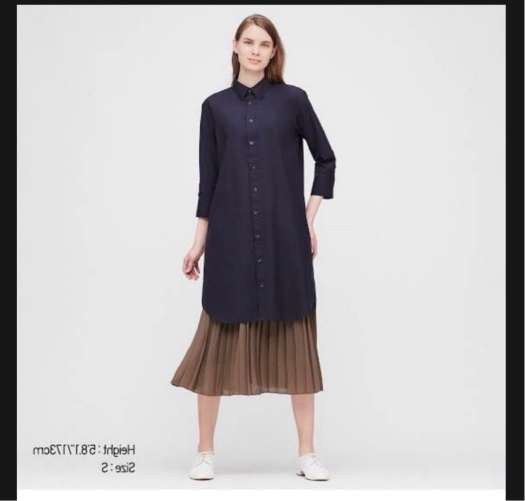 uniqlo shirt dress, Women's Fashion, Dresses & Sets, Dresses on Carousell