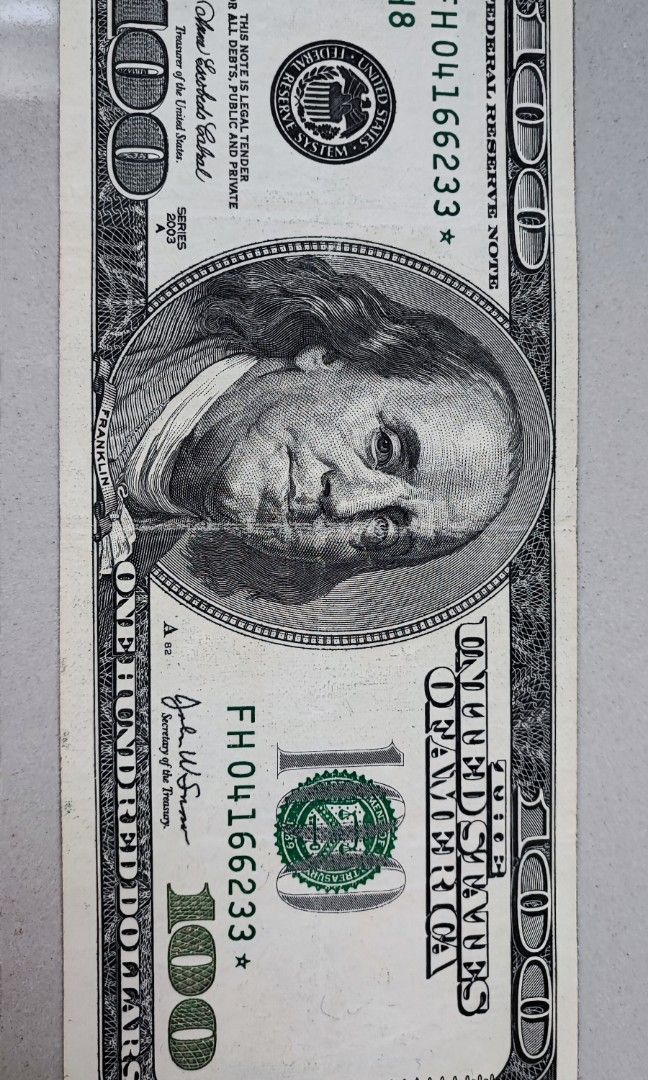 USD $100 Replacement Notes, Hobbies & Toys, Collectibles & Memorabilia ...