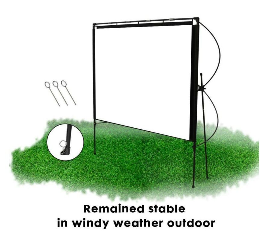 Vamvo 80 inch Projector Screen - foldable Portable Outdoor Front Movie ...