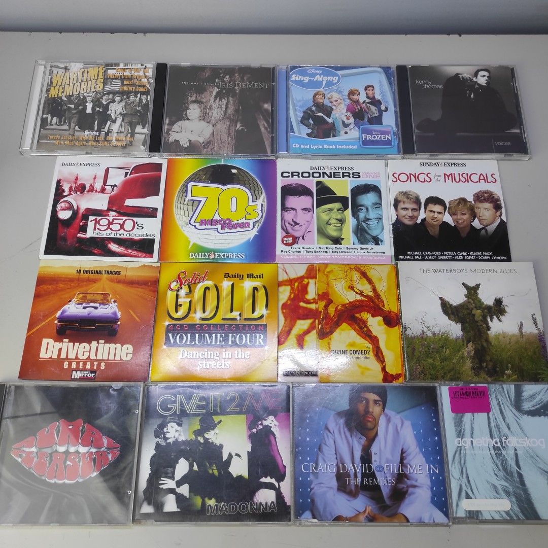 Various CD album classics and top of the charts from the UK @ 135 each ...