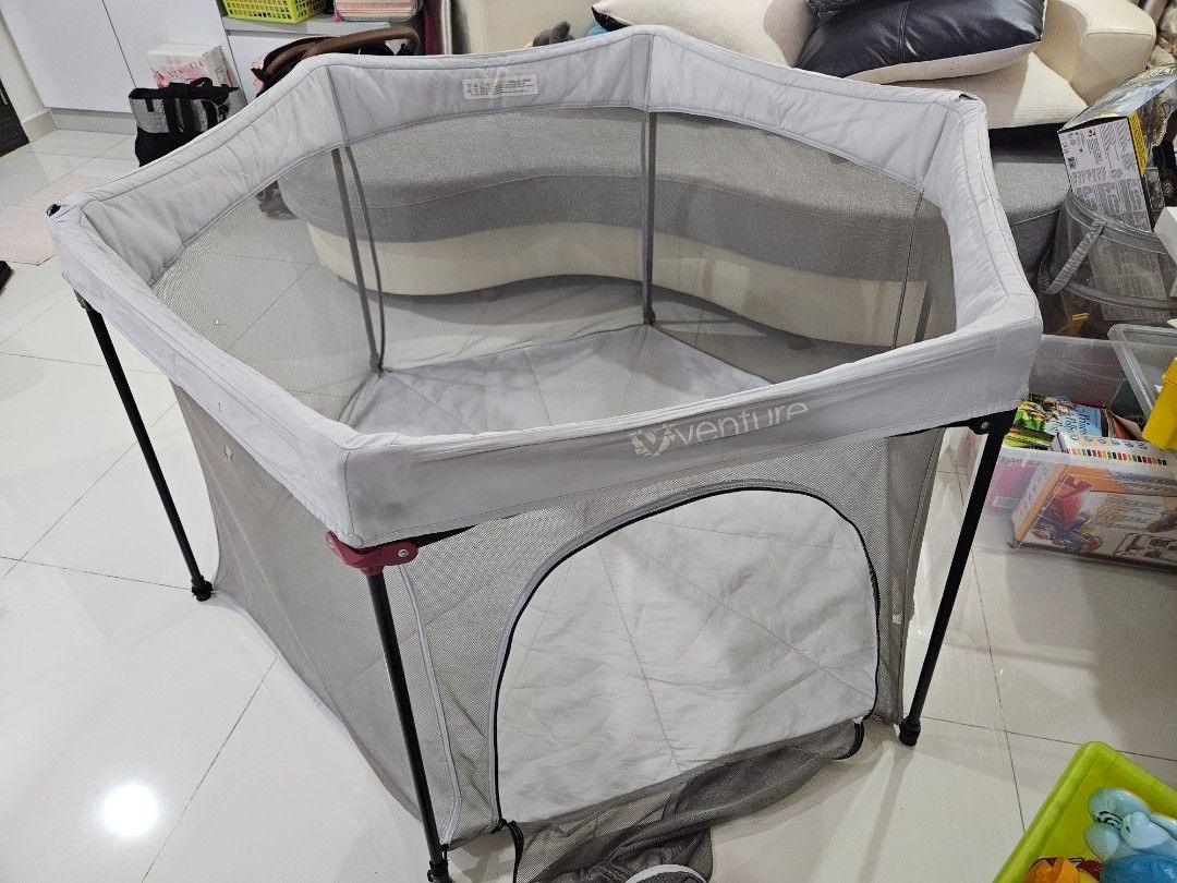 Venture foldable playpen play yard, Babies & Kids, Infant Playtime on ...