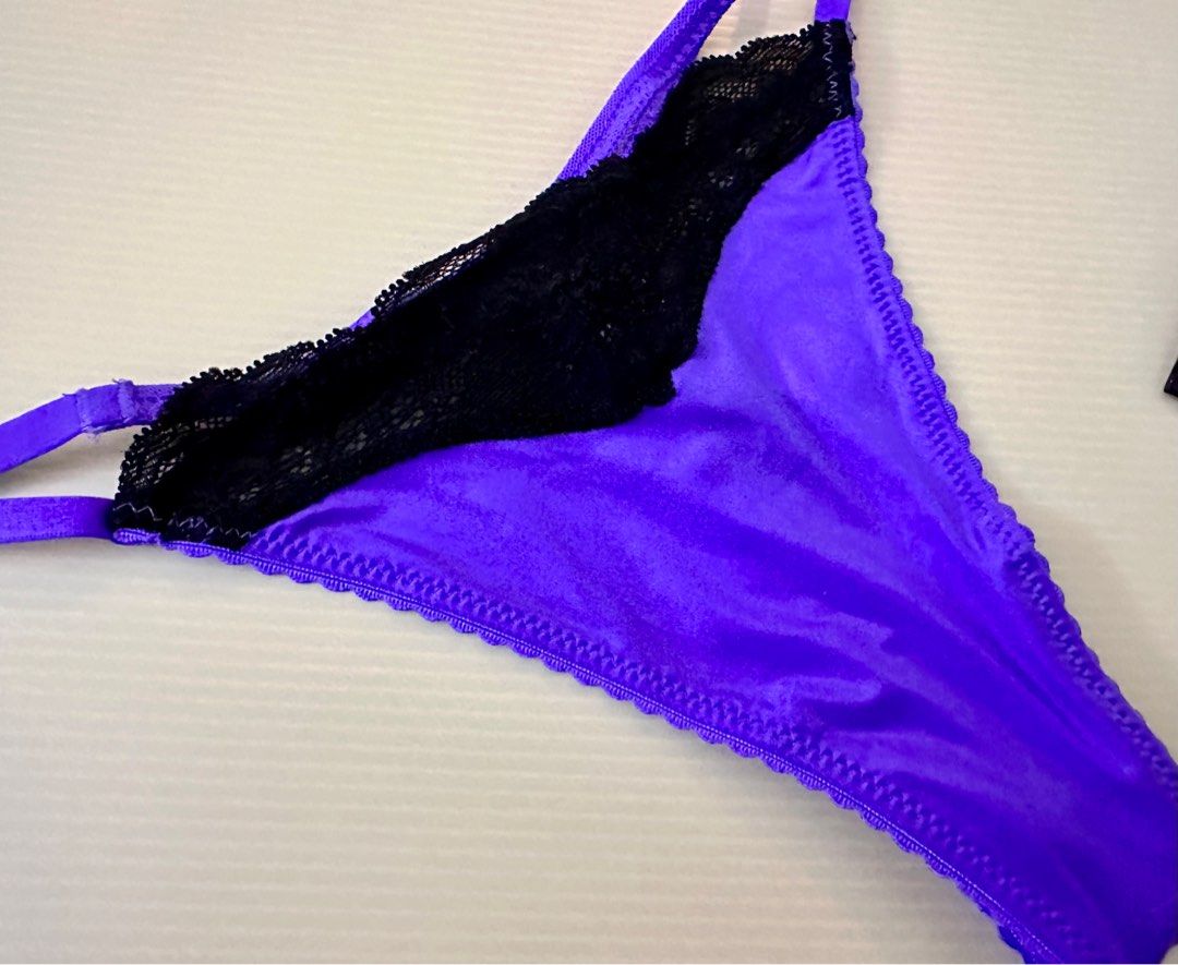 Victoria’s Secret Very Sexy Purple Thong Panty, Women's Fashion, New ...