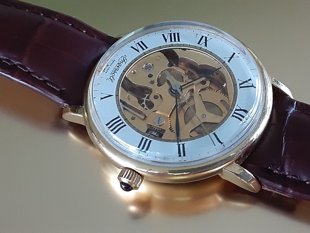 Vintage INGERSOLL Skeleton Watch Swiss Made on Carousell