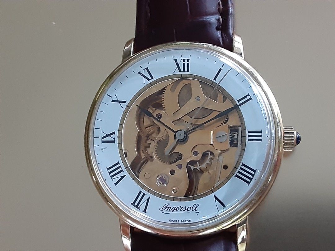 Vintage INGERSOLL Skeleton Watch Swiss Made on Carousell