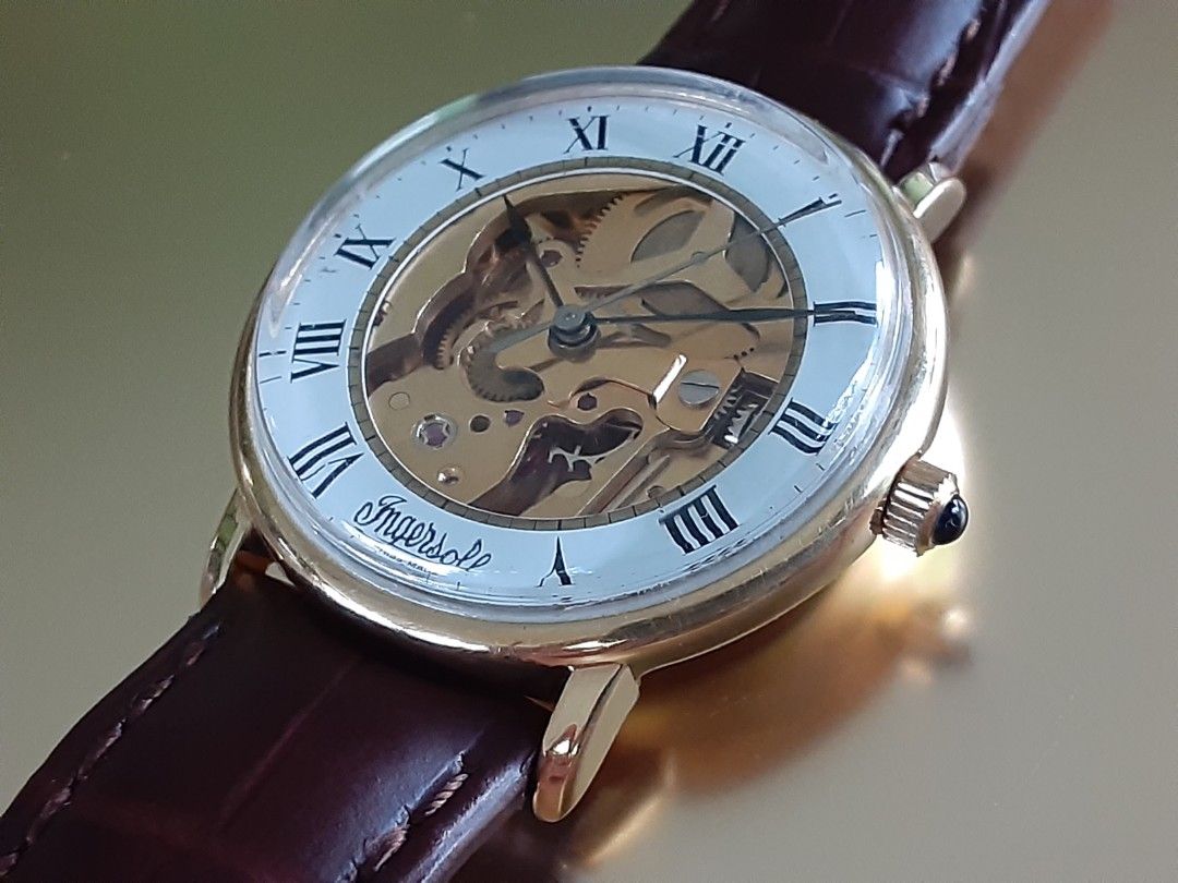 Vintage INGERSOLL Skeleton Watch Swiss Made on Carousell
