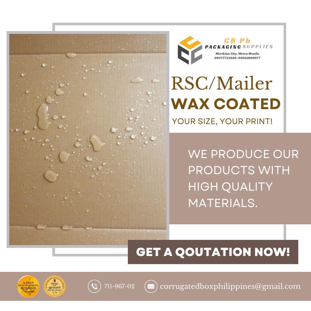 Wax coated corrugated box rsc regular box mailer die cut box on Carousell