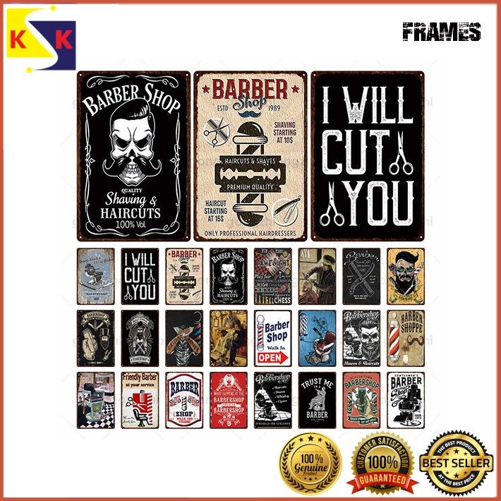 Wholesale Sign Barber Shop Beauty Salon Haircut Barber Wall Frame ...