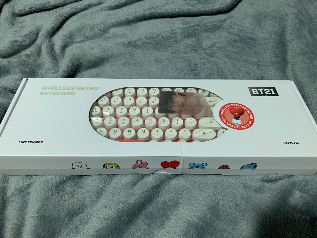 [WTS] BTS BT21 TATA Wireless Retro Keyboard, Computers & Tech, Parts ...