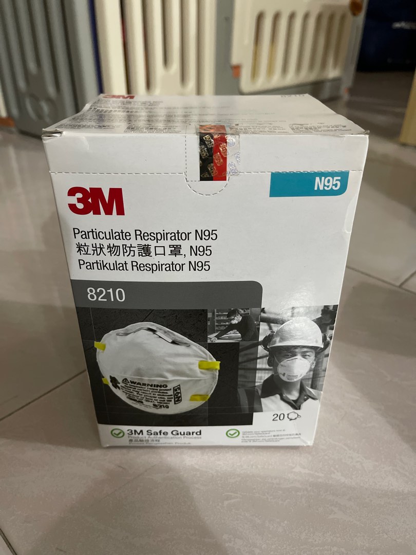 3M Particulate Respirator N95, Health & Nutrition, Face Masks & Face ...