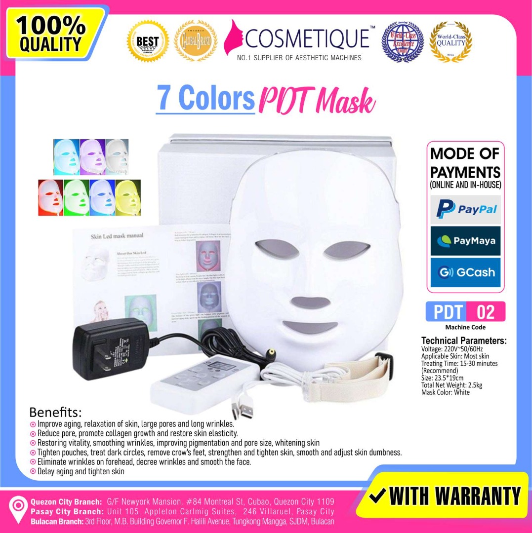 7 Colors PDT Mask for Facial Treatment, Beauty & Personal Care, Face ...
